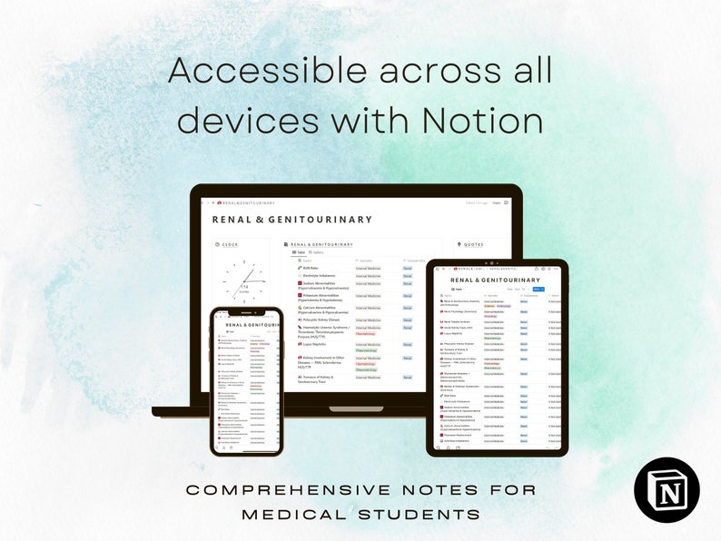 Notion Templates for Medical Students Medical Notes - Etsy