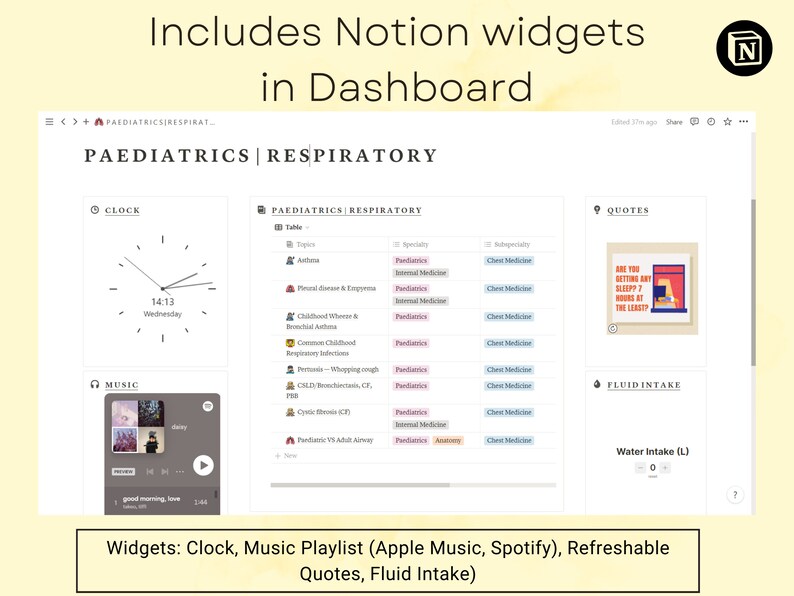 Notion Templates for Medical Students | Medical Notes | Digital Notes ...