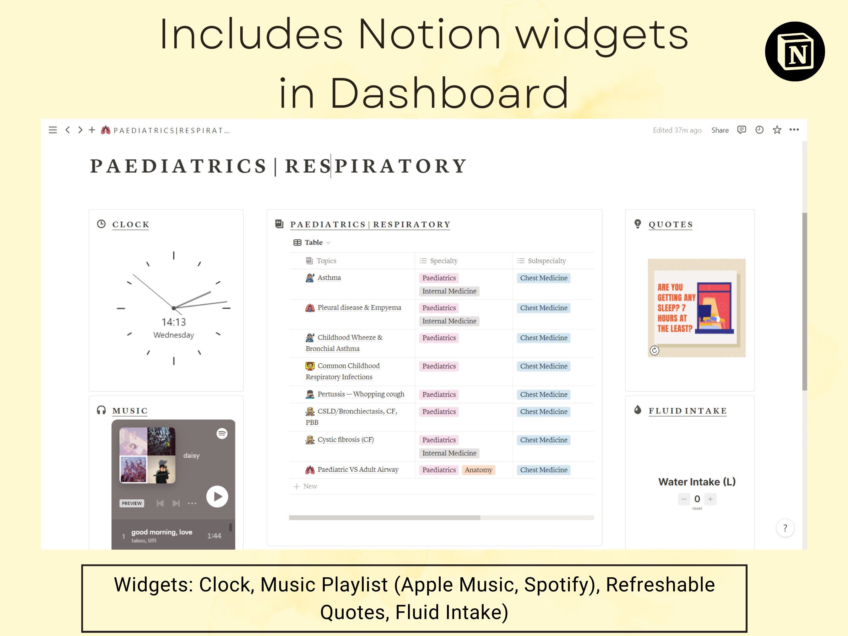 Notion Templates for Medical Students | Medical Notes | Digital Notes ...