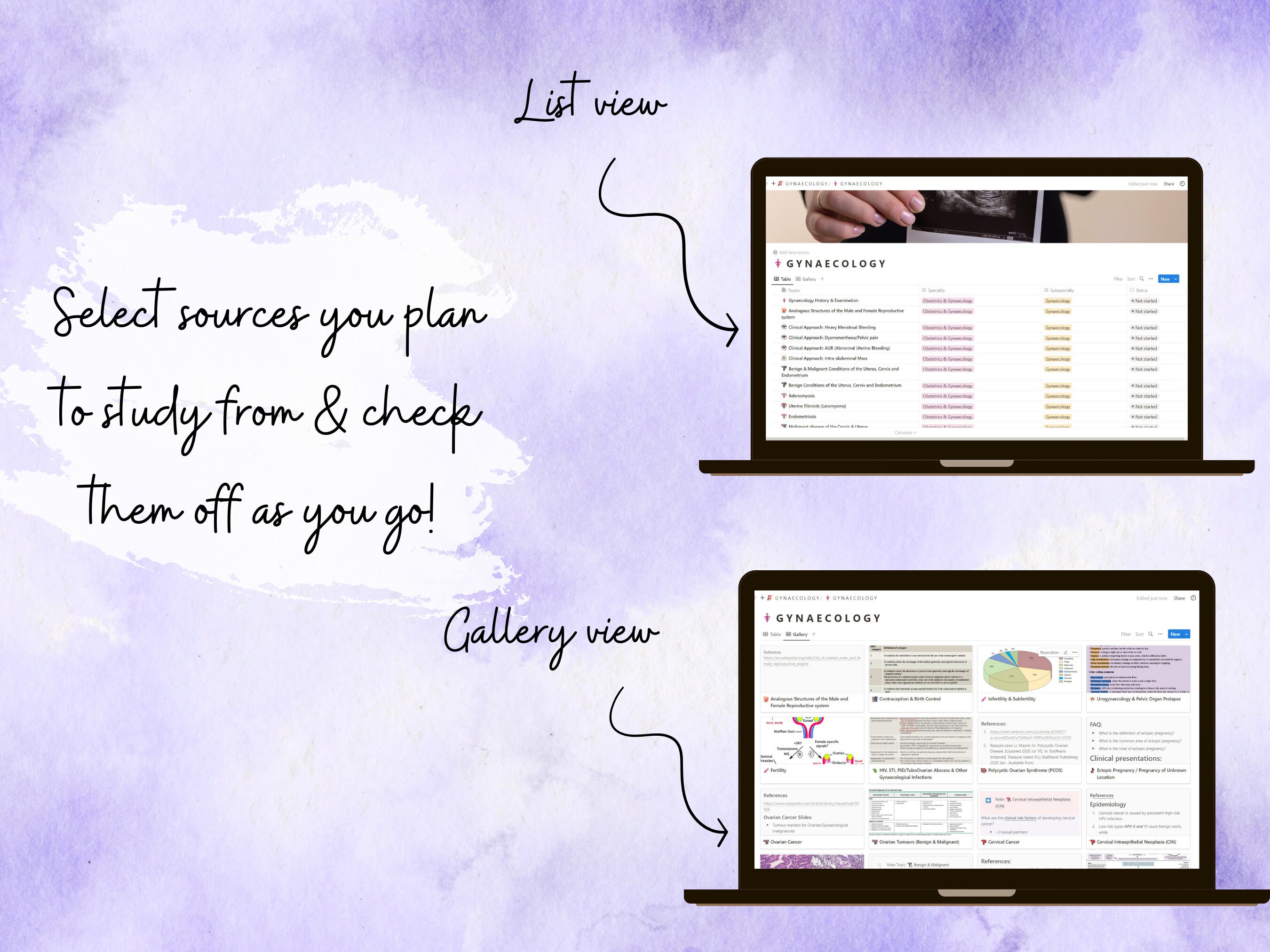 Gynaecology Notion Template: Medical Student Digital Notes (digital ...