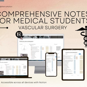 Vascular Surgery Notion Template: Medical Student Notes (digital ...