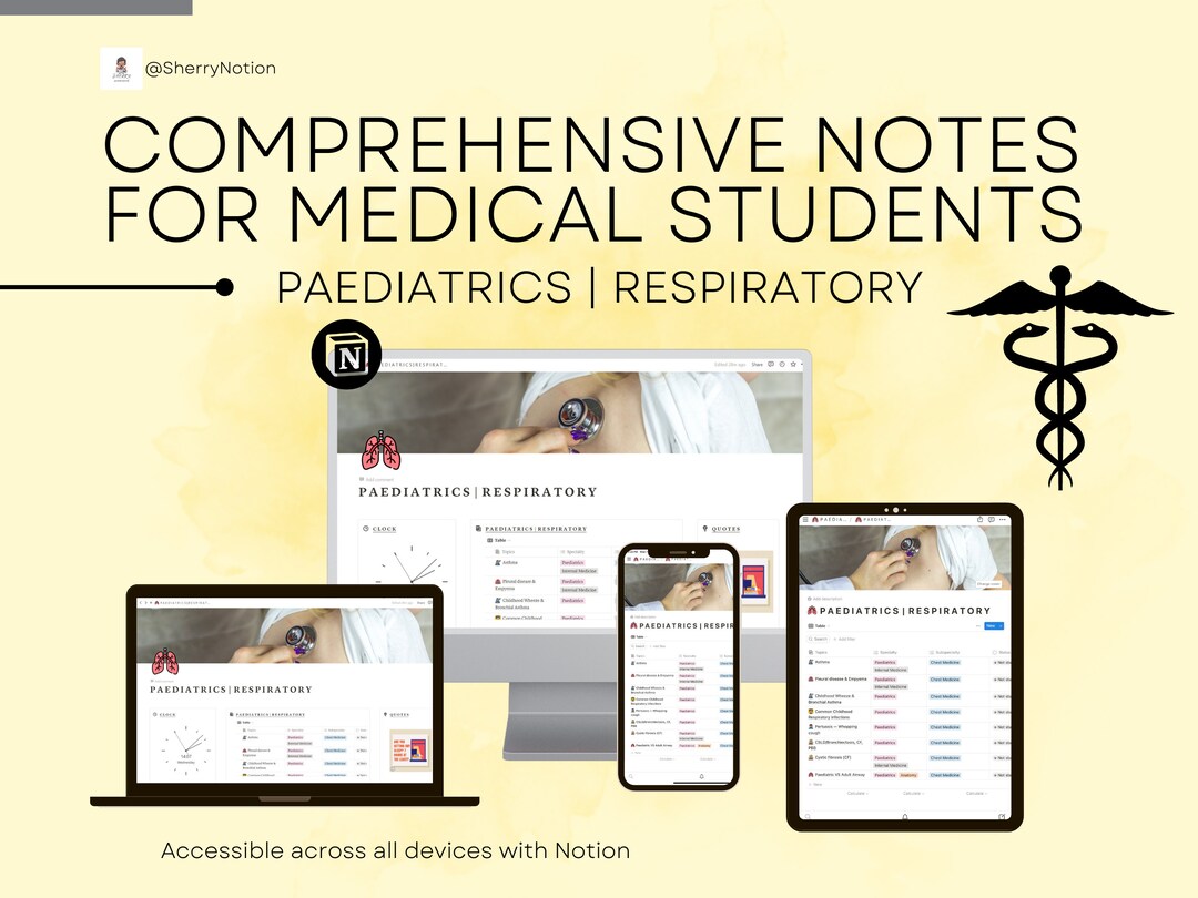 Notion Templates for Medical Students | Medical Notes | Digital Notes ...