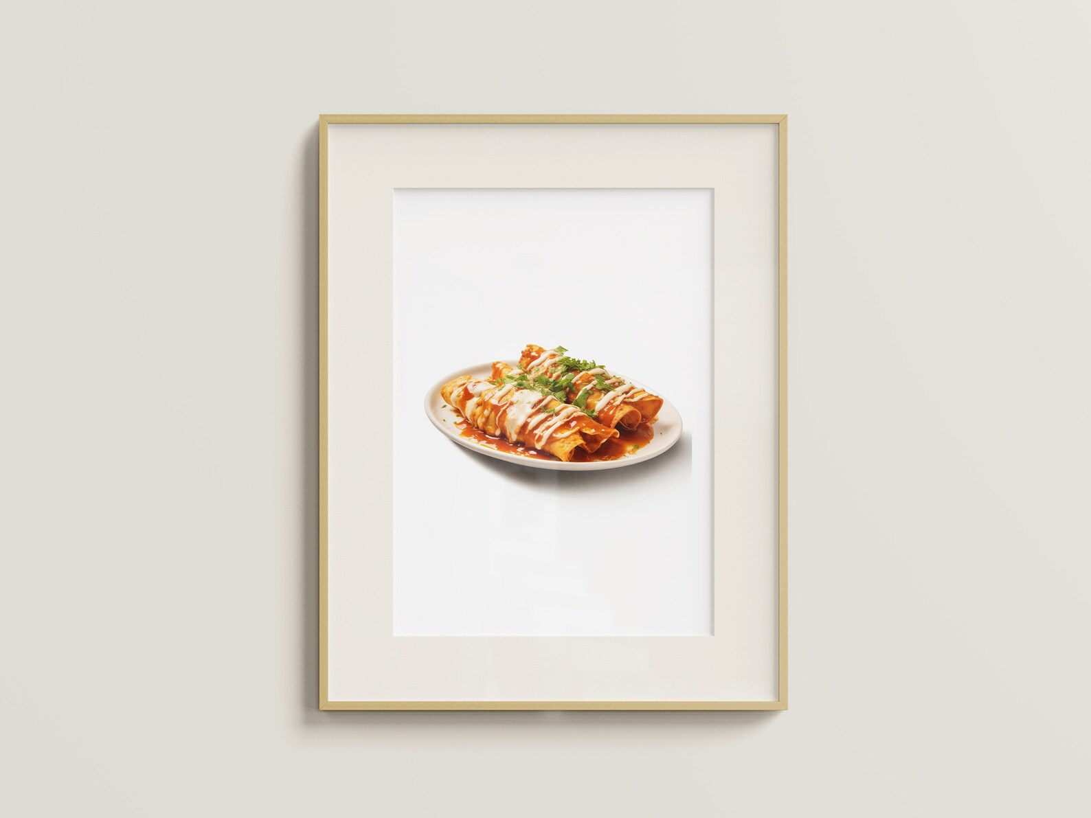 Mexican Enchiladas Poster | Minimalist Digital Print | Realistic | Wall ...
