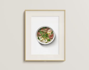 Vintage Style Vietnamese Pho Poster Digital Artwork Print at Home Wall ...