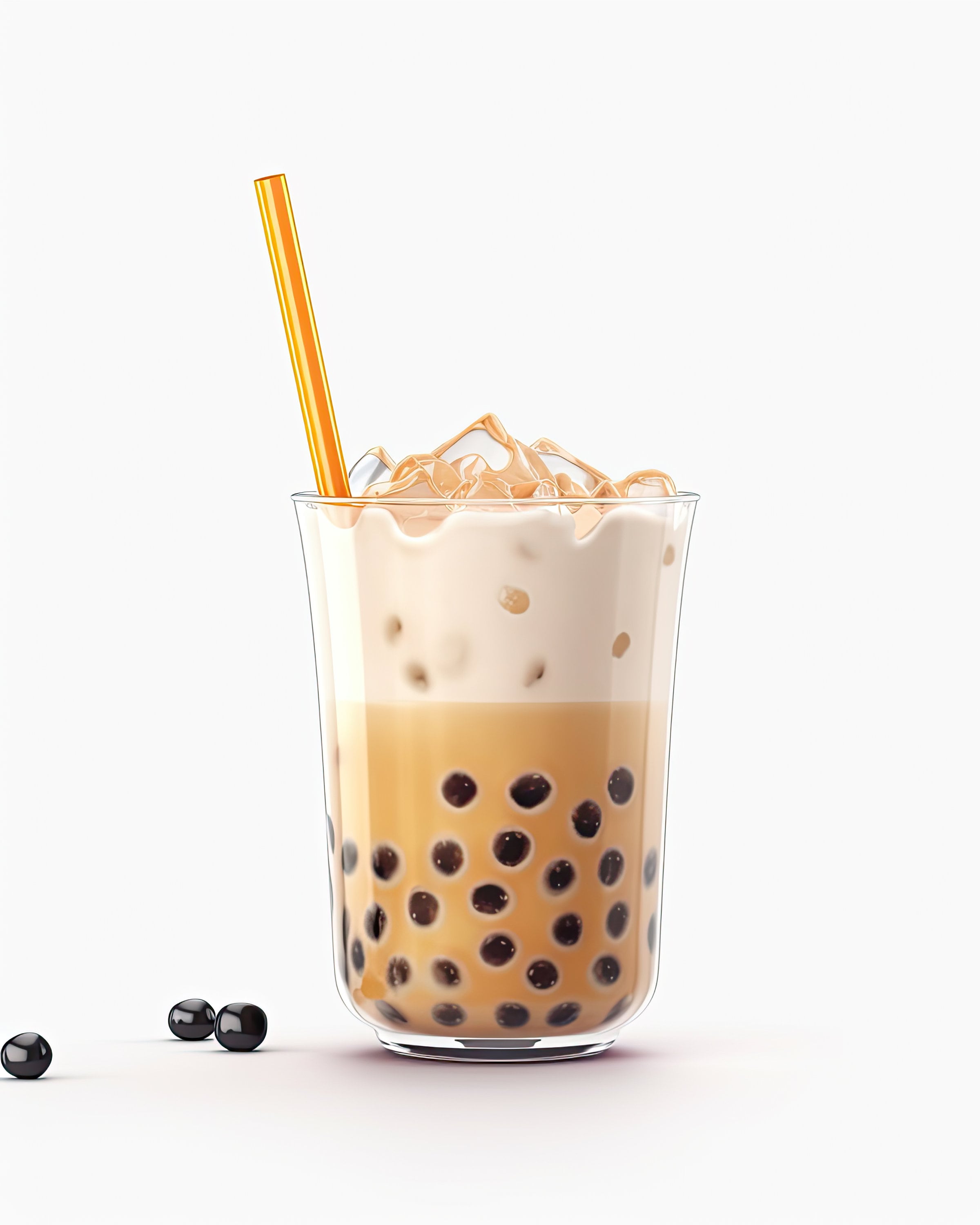 Boba Bubble Tea Poster | Minimalist Digital Print | Realistic | Wall ...