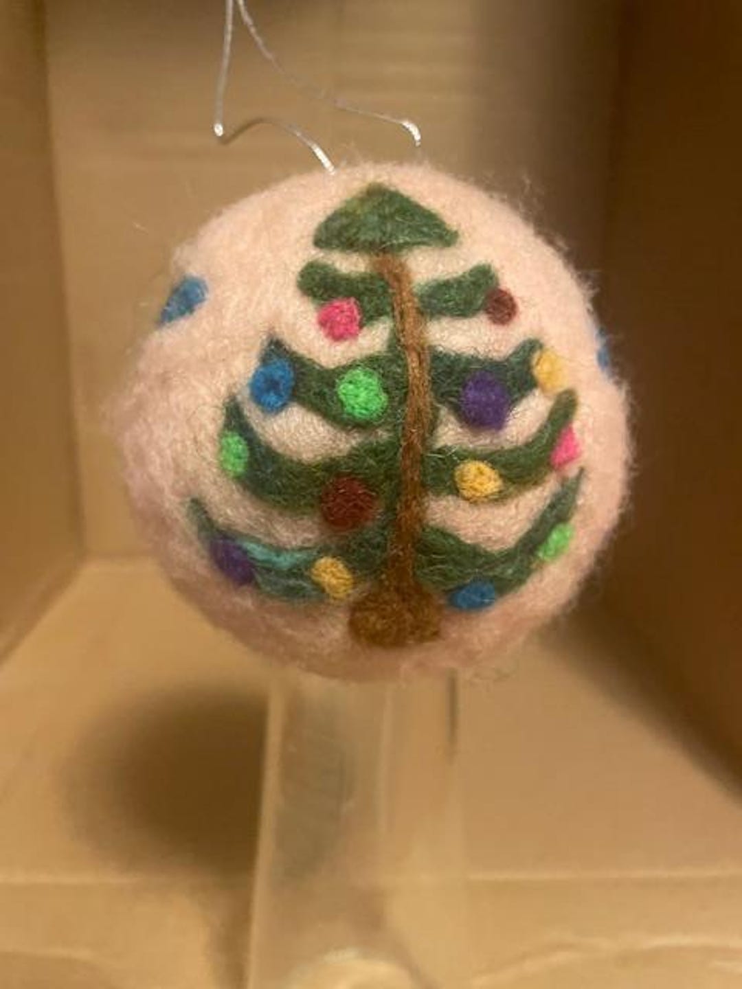 Ball Christmas Tree and String of Lights Ornament - Etsy