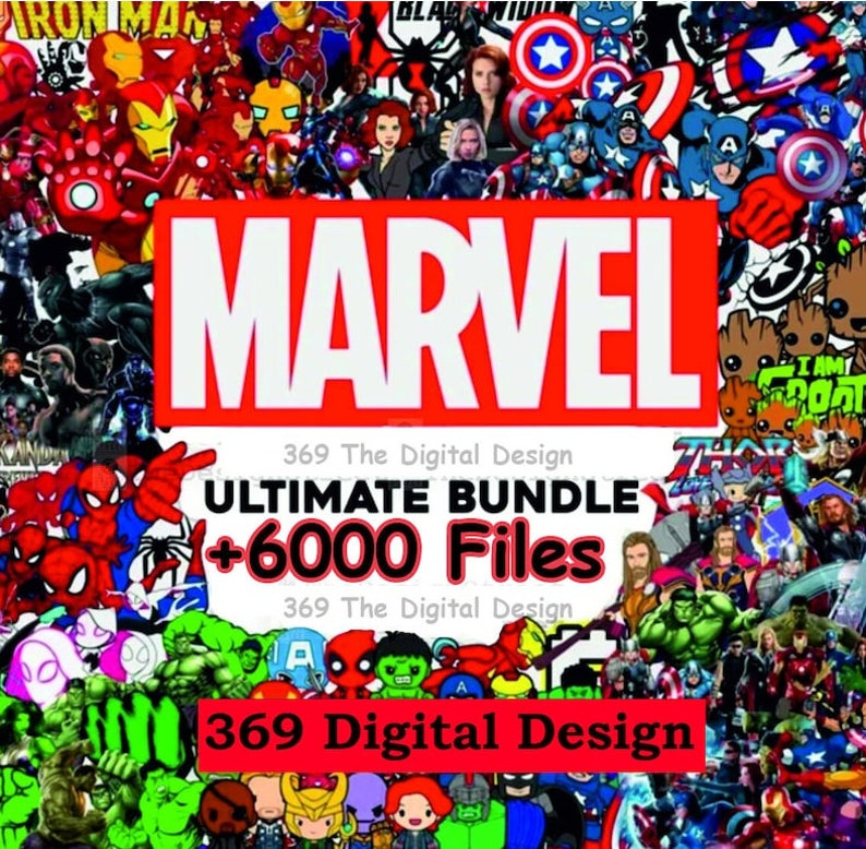 6000+ Mega Bundle LAYERED Files, Avangers, Ironman, Thor, Deadpool ...
