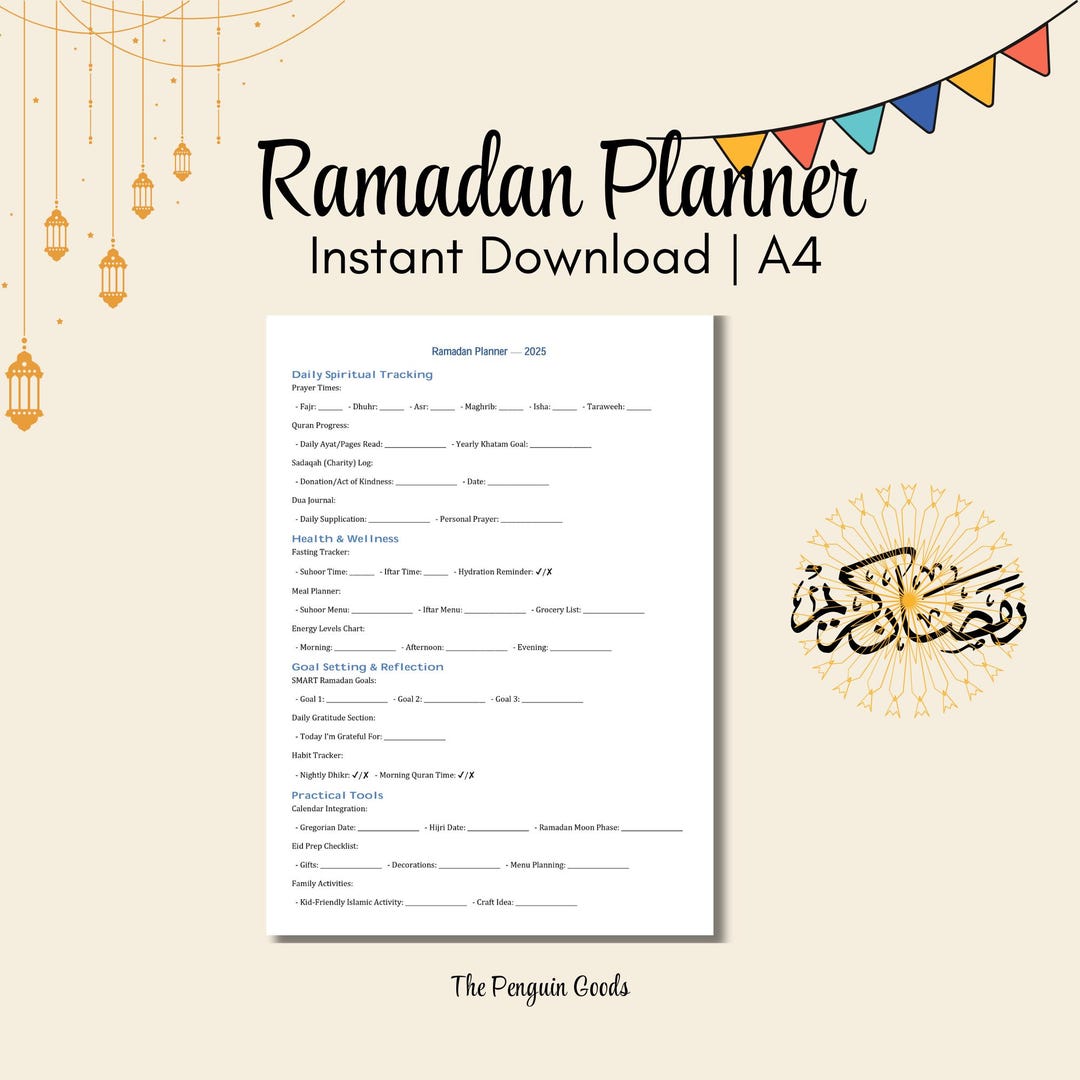 Ramadan Planner 2025, Ramadan to Do List, Printable Islamic Daily ...
