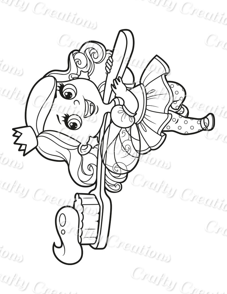 9 Printable Tooth-fairy Coloring Pages - Etsy
