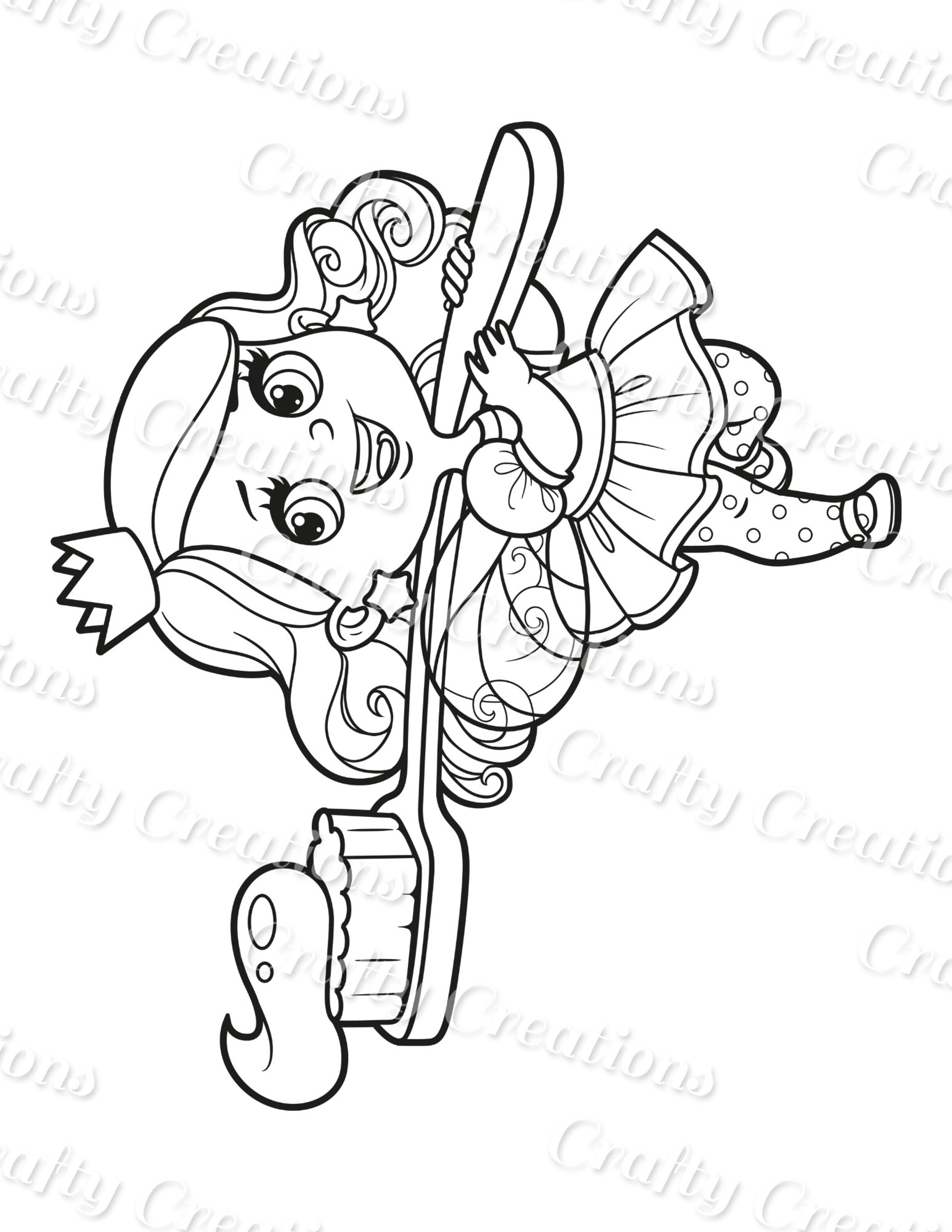 9 Printable Tooth-fairy Coloring Pages - Etsy