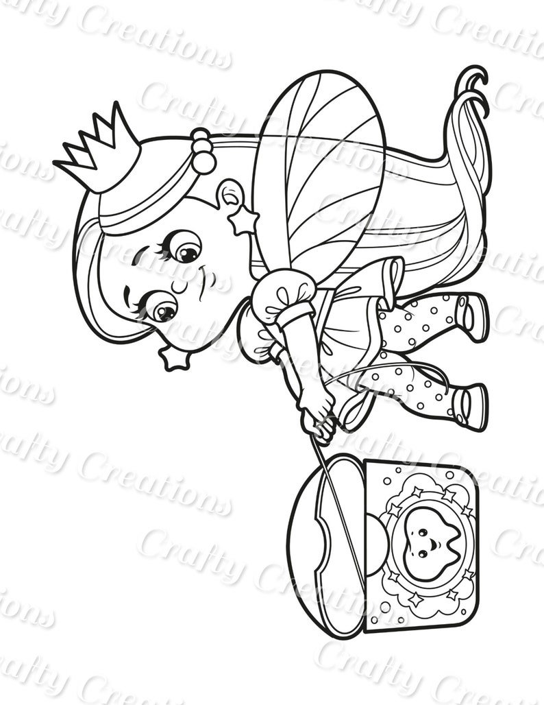 9 Printable Tooth-fairy Coloring Pages - Etsy