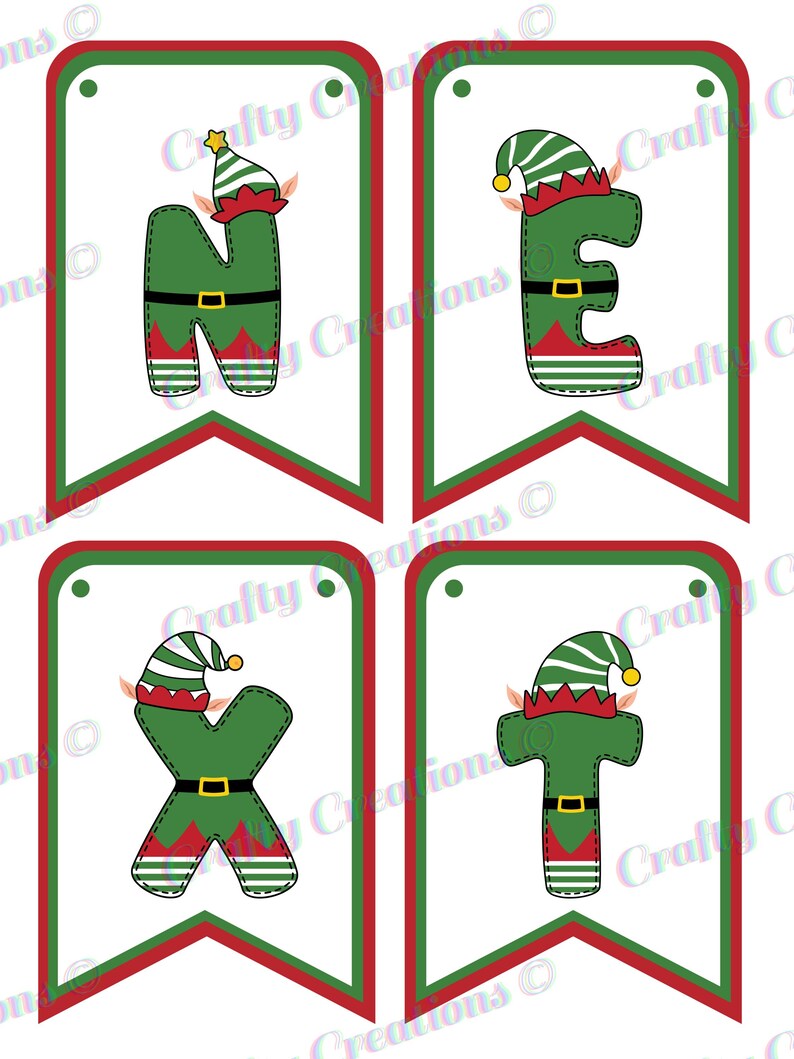 Elf Arrival & Goodbye Banners - Etsy