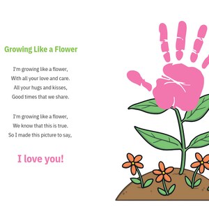 Printable Mother’s Day Flower Handprint Card Craft! - Etsy