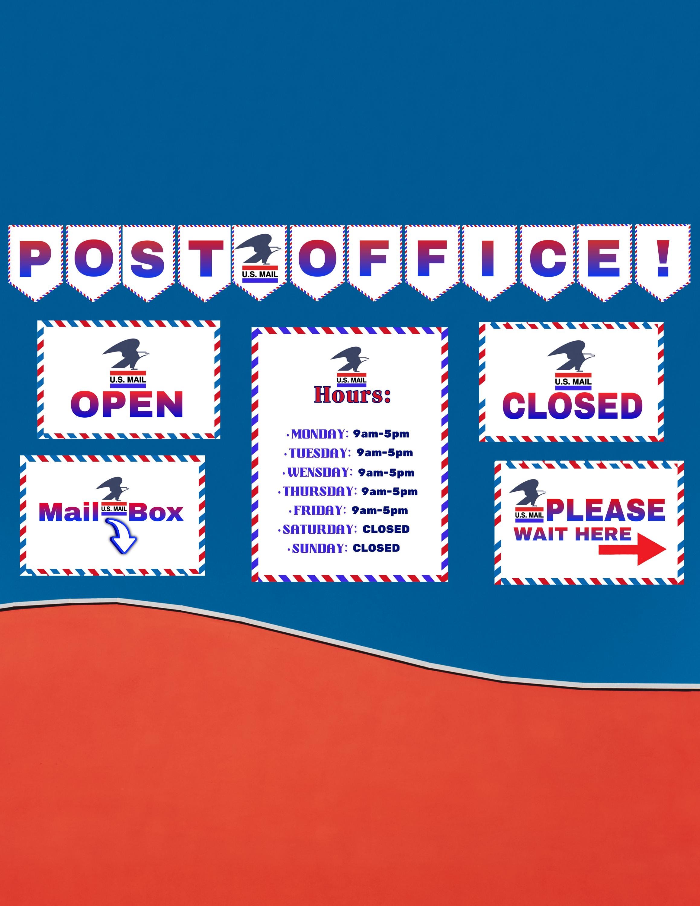 Dramatic Play 'POST OFFICE' Printables - Etsy