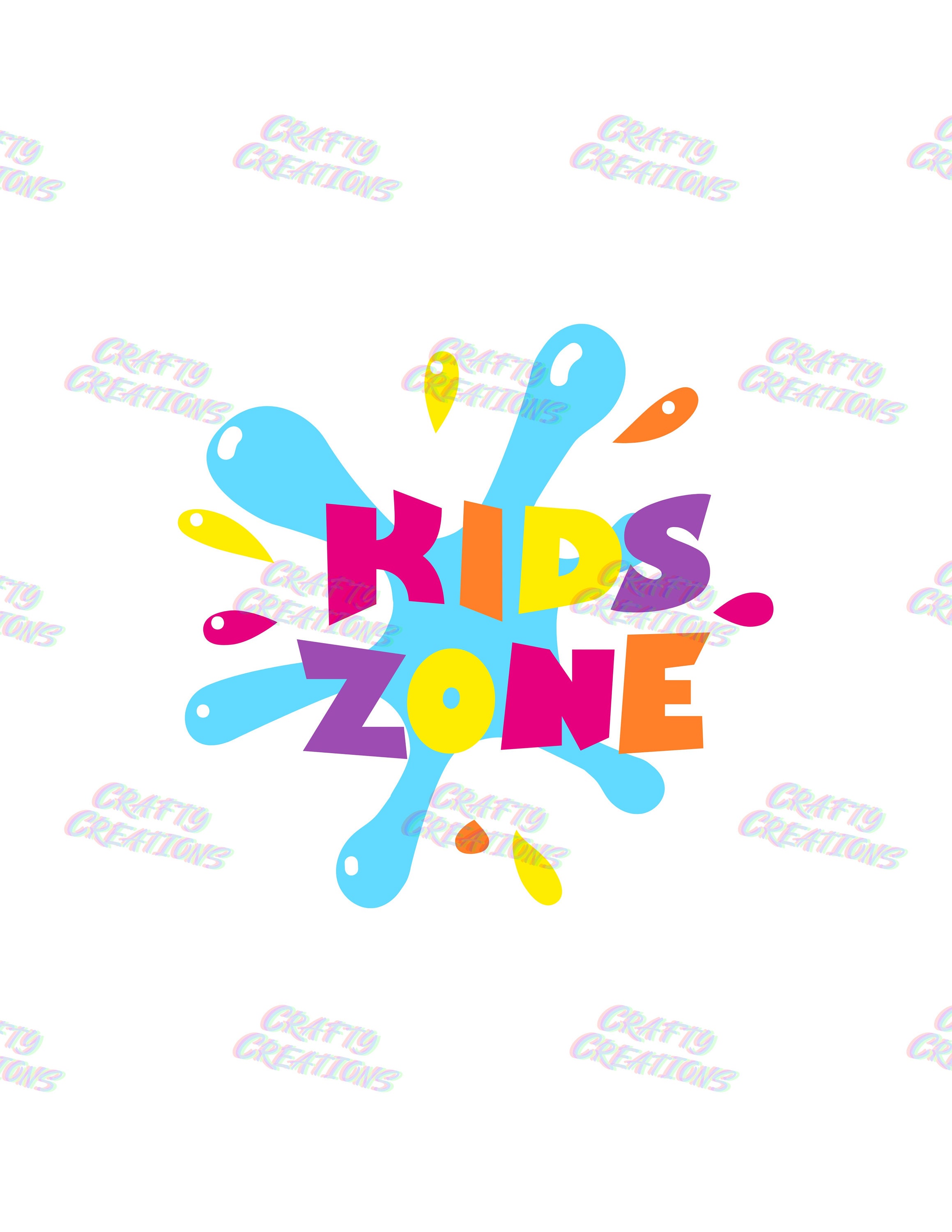 Printable 'kid's Zone' Room Decor/sign - Etsy