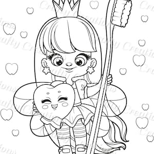 9 Printable Tooth-fairy Coloring Pages - Etsy