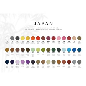 45 Japanese Traditional Colors With HEX Code Digital Colour Palette ...