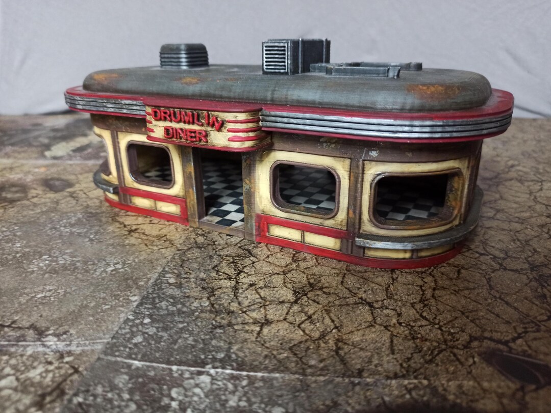 Drumlin Dinner Restaurant Miniature Handpainted Fallout Wasteland ...