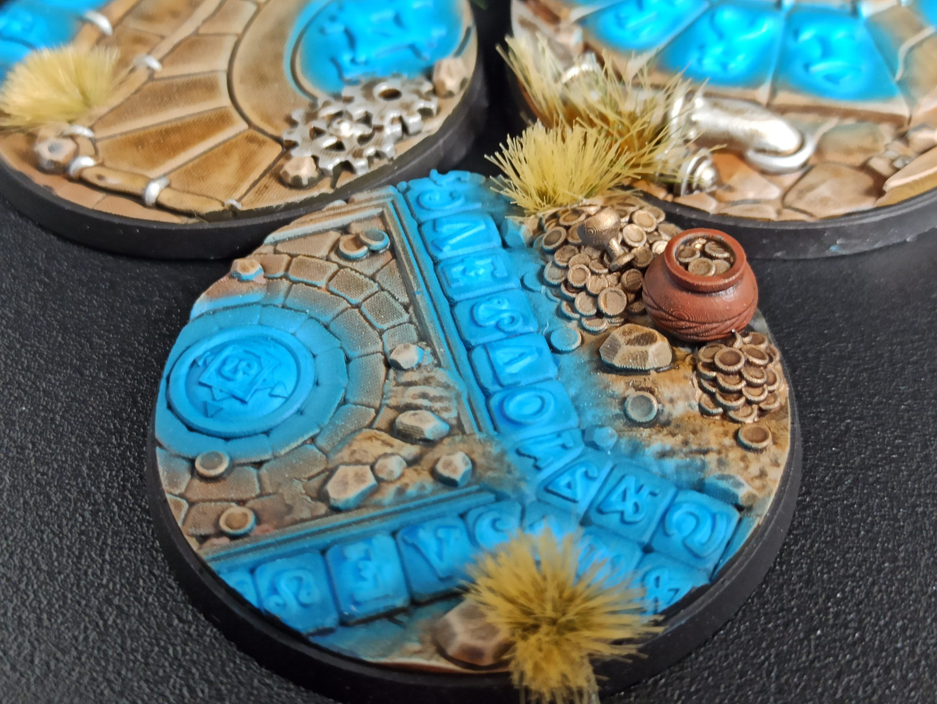 Warhammer 40k Bases Painted 50mm 3x 3d Printed Age of Sigmar - Etsy