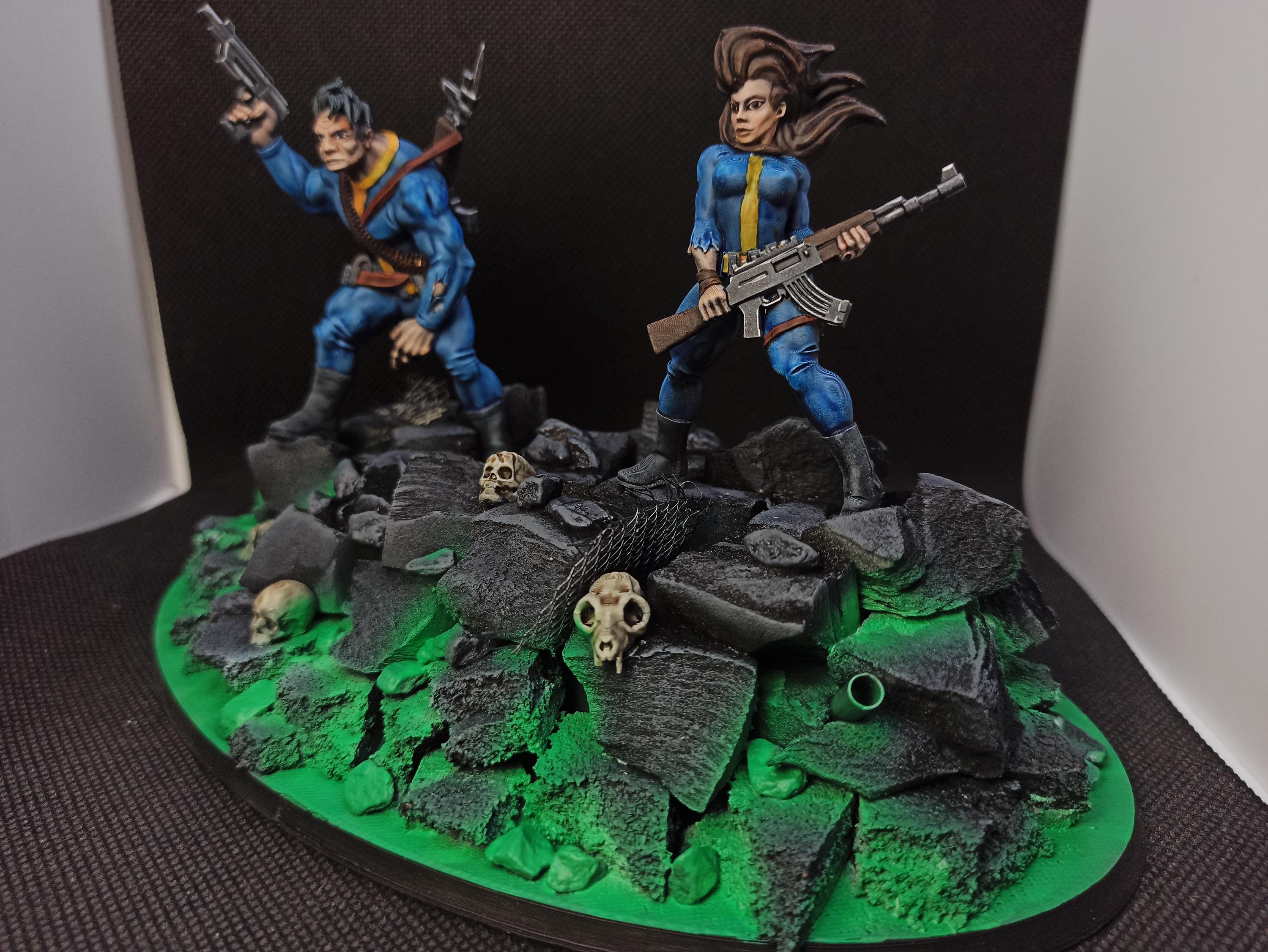 Fallout 1 Theme Diorama 3d Print Hand Painted 11cm High - Etsy