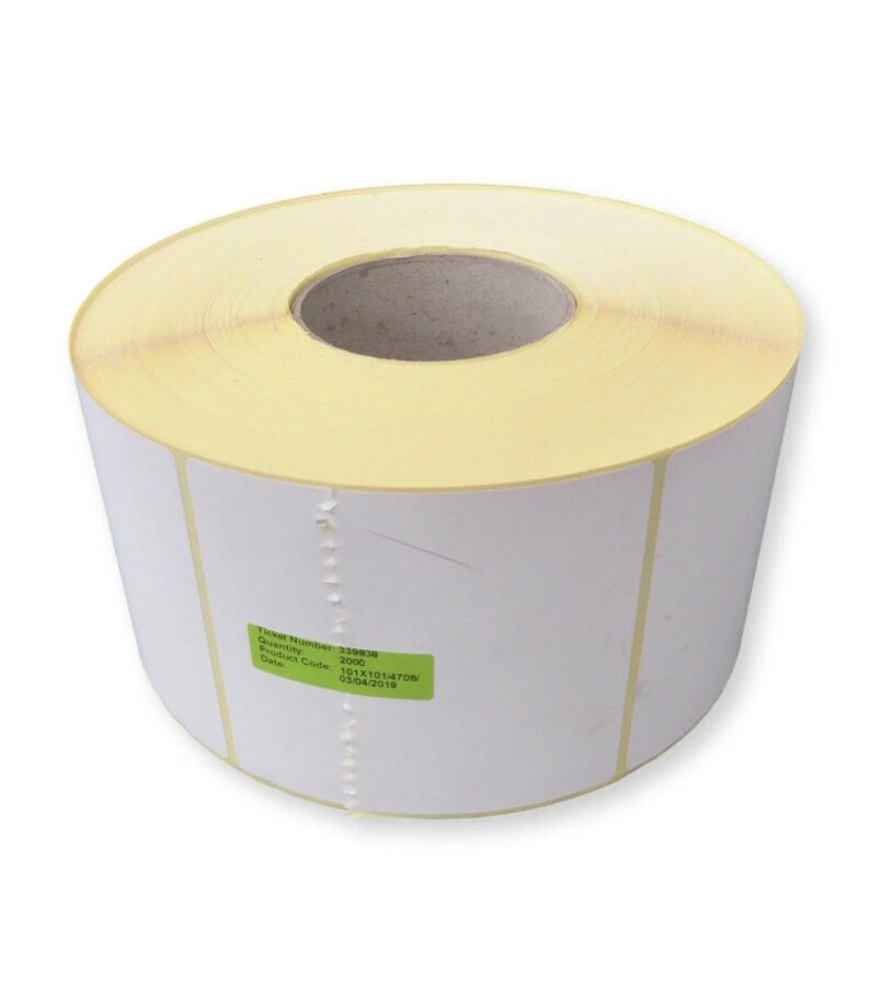 Roll of Stickers 4 X 4" 100 X 100mm White Direct Thermal Labes 2000 ...