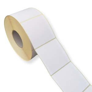 Roll of Stickers 4 X 4" 100 X 100mm White Direct Thermal Labes 2000 ...