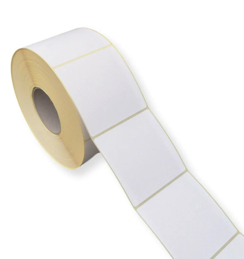 Roll of Stickers 4 X 4" 100 X 100mm White Direct Thermal Labes 2000 ...