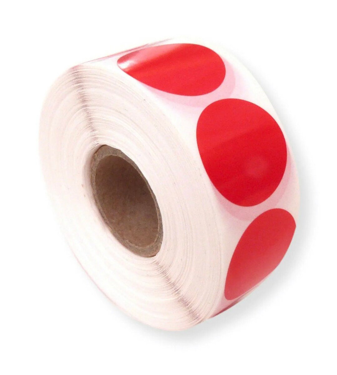 1000 Roll 25mm Round Diameter Red Polypropylene Labels Seal Stickers ...