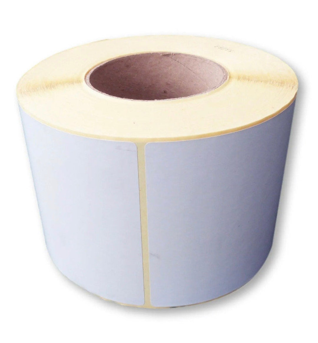 Roll of Stickers 4 X 4" 100 X 100mm Pale Blue Direct Thermal Labes 1000 ...