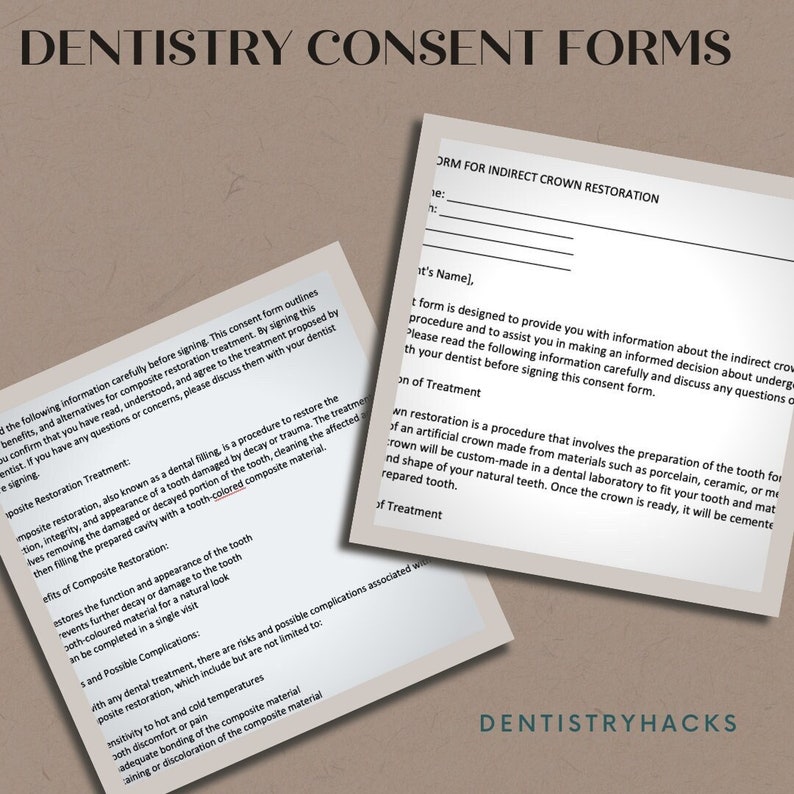 Comprehensive Dental Consent Forms:endodontics, Invisalign,whitening ...