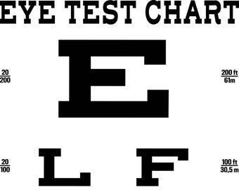 Eye Test Chart for Kids. PRINT READY - Etsy UK