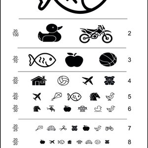 Eye Test Chart for Kids. PRINT READY - Etsy