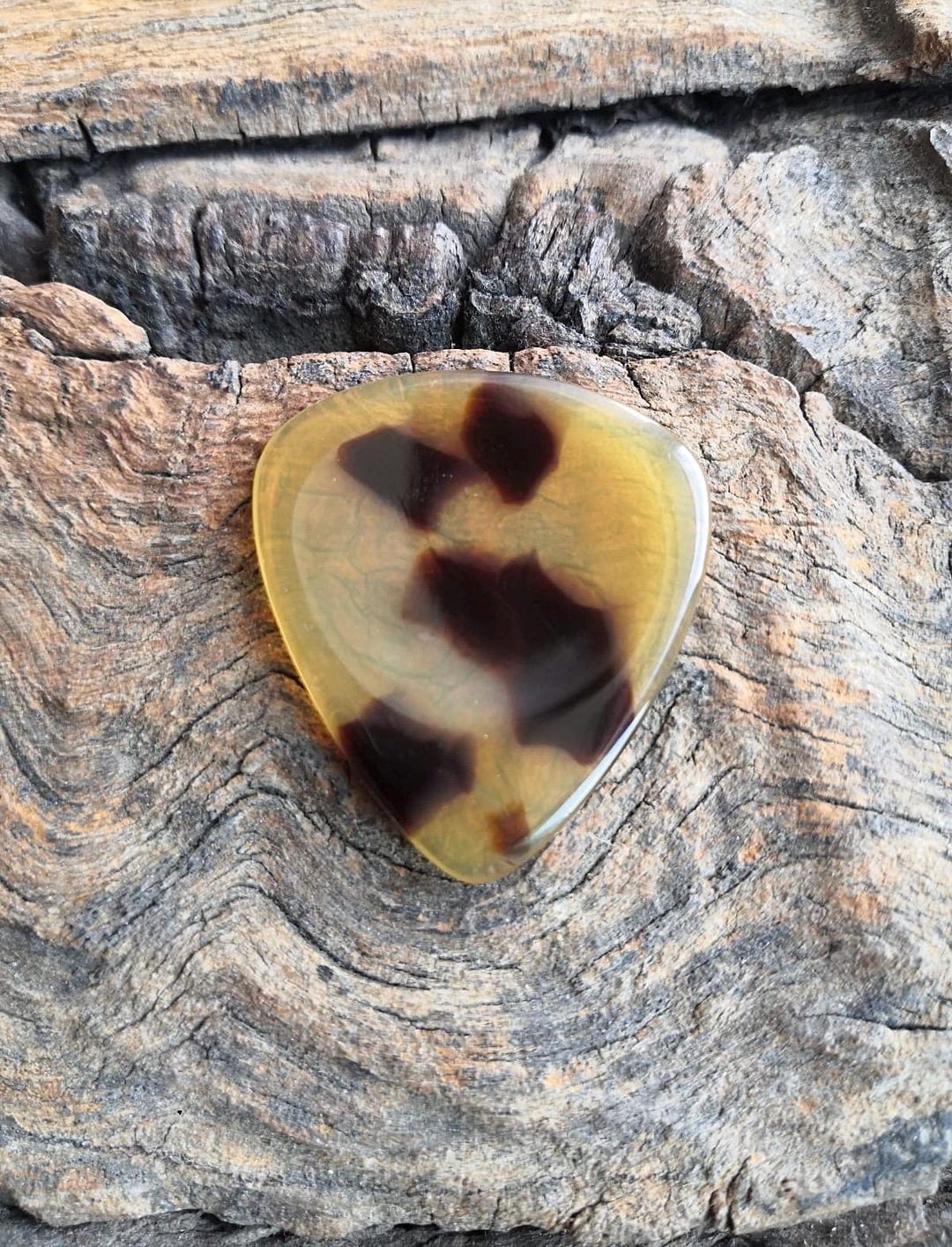 Galalith / Casein Guitar Pick - Faux Tortoise / Faton Macula Signature ...