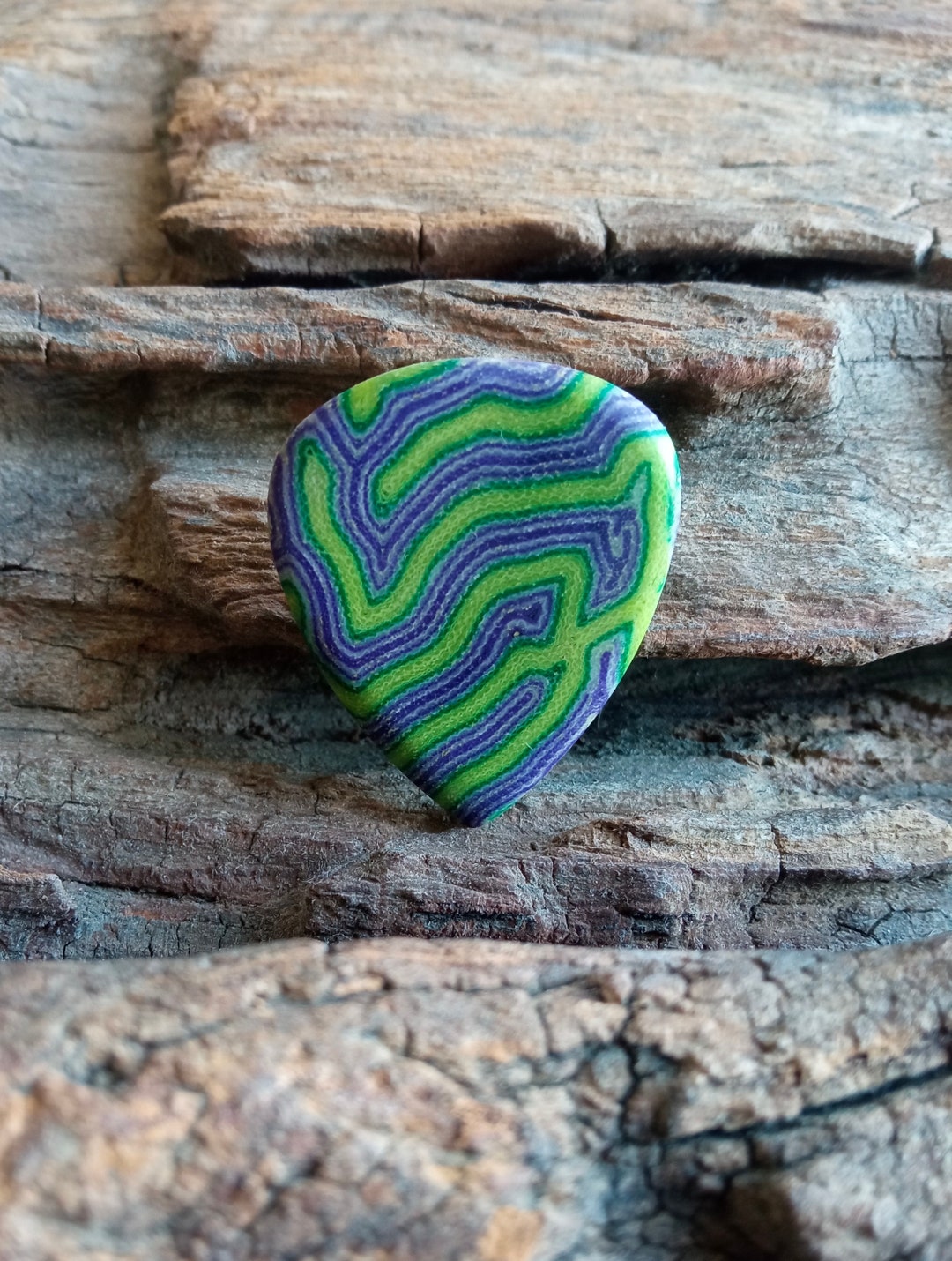 Micarta Guitar Pick Green & Purple / Free USA Shipments for - Etsy