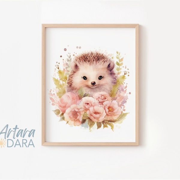 Hedgehog Poster - Etsy