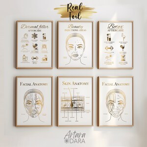Beauty Injection Poster, Real Foil Print, Botox Aftercare Art, Dermal ...