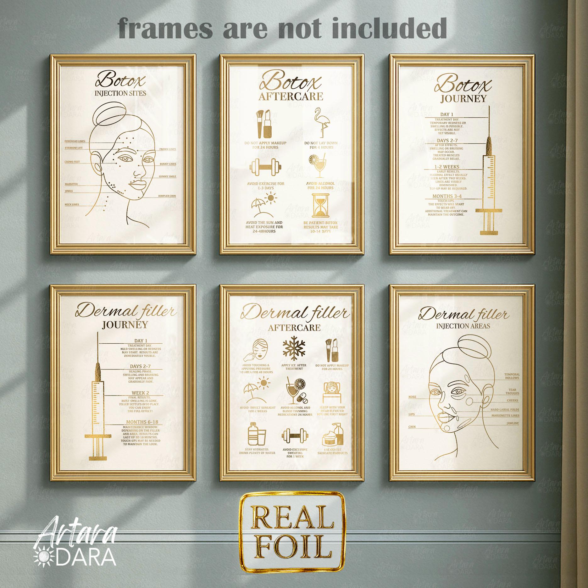 Gold Foil Botox and Filler Posters: Medspa Decor Prints (unframed) - Etsy