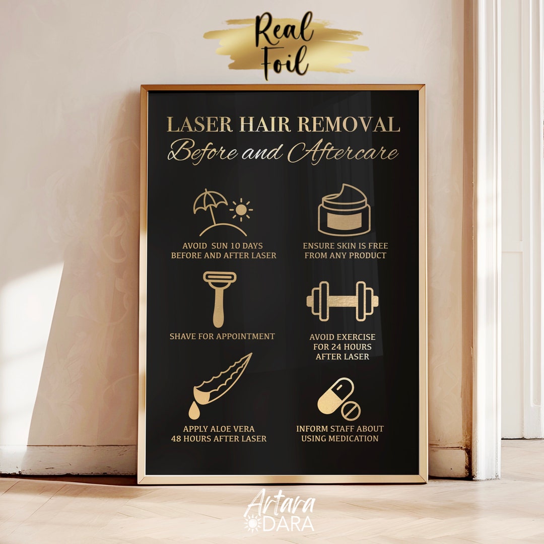 Laser Hair Removal, Real Foil Print, Laser Aftercare, Hair Removal Art ...