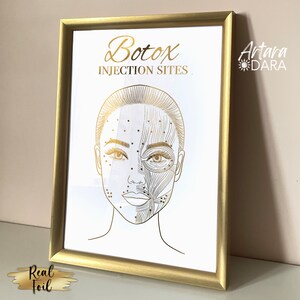 Botox Injection Area, Real Foil Print, Beauty Salon Decor, Beauty ...
