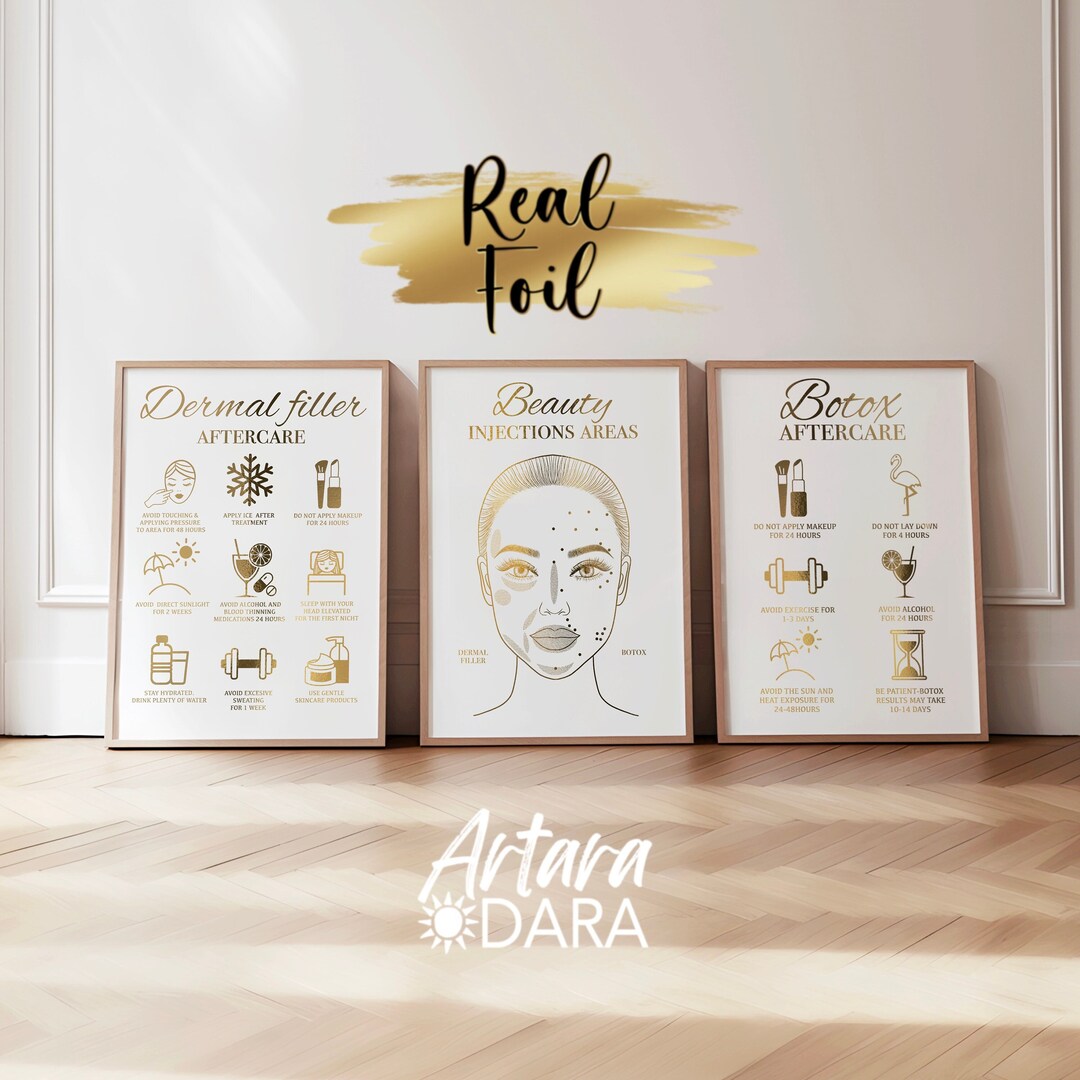 Beauty Clinic Decor, Botox Poster, Real Foil Print, Dermal Filler Print ...