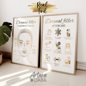 Dermal Filler Poster, Real Foil Print, Beauty Salon Decor, Dermal ...