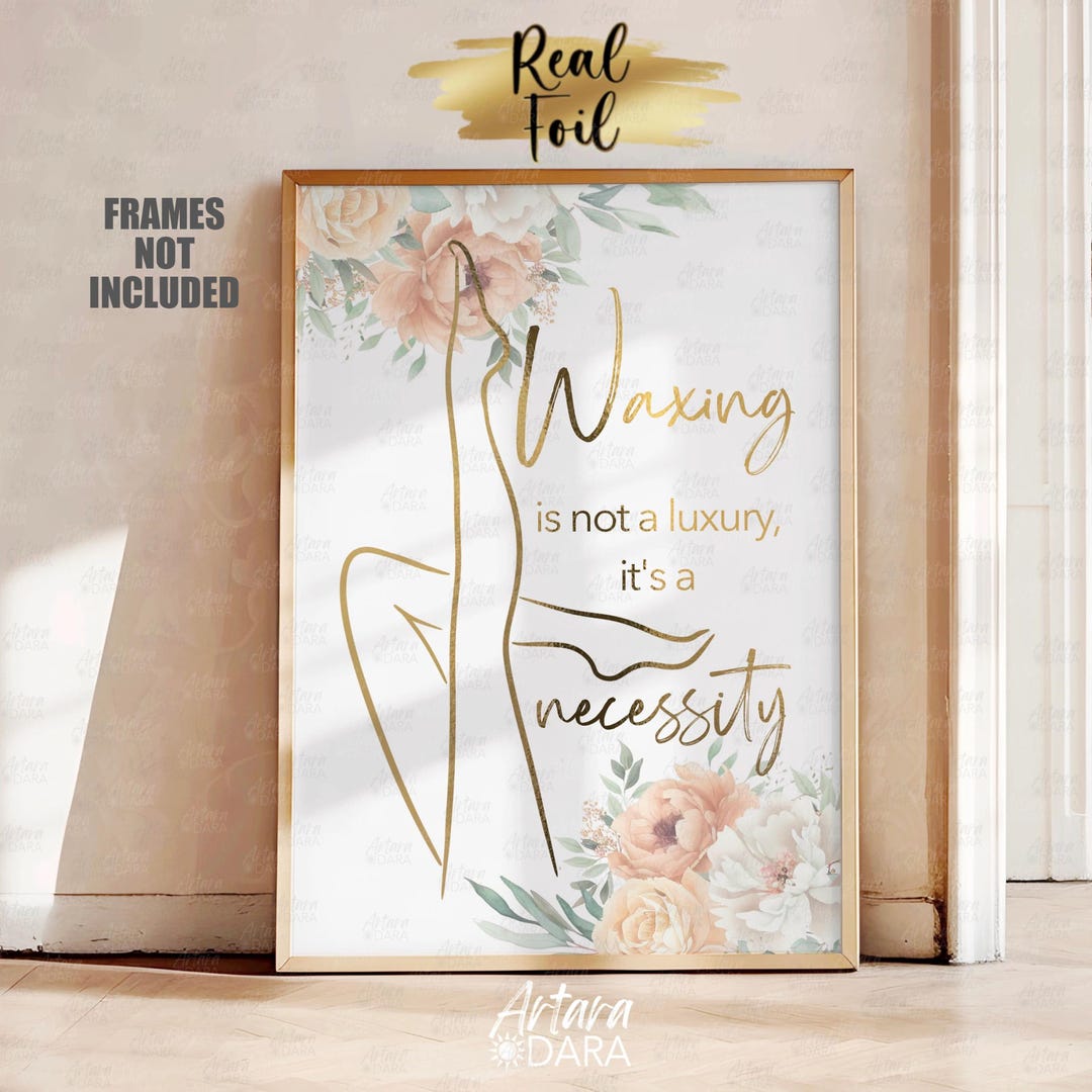 Waxing Wall Art, Real Foil Print, Hair Removal Poster, Wax Salon Decor ...