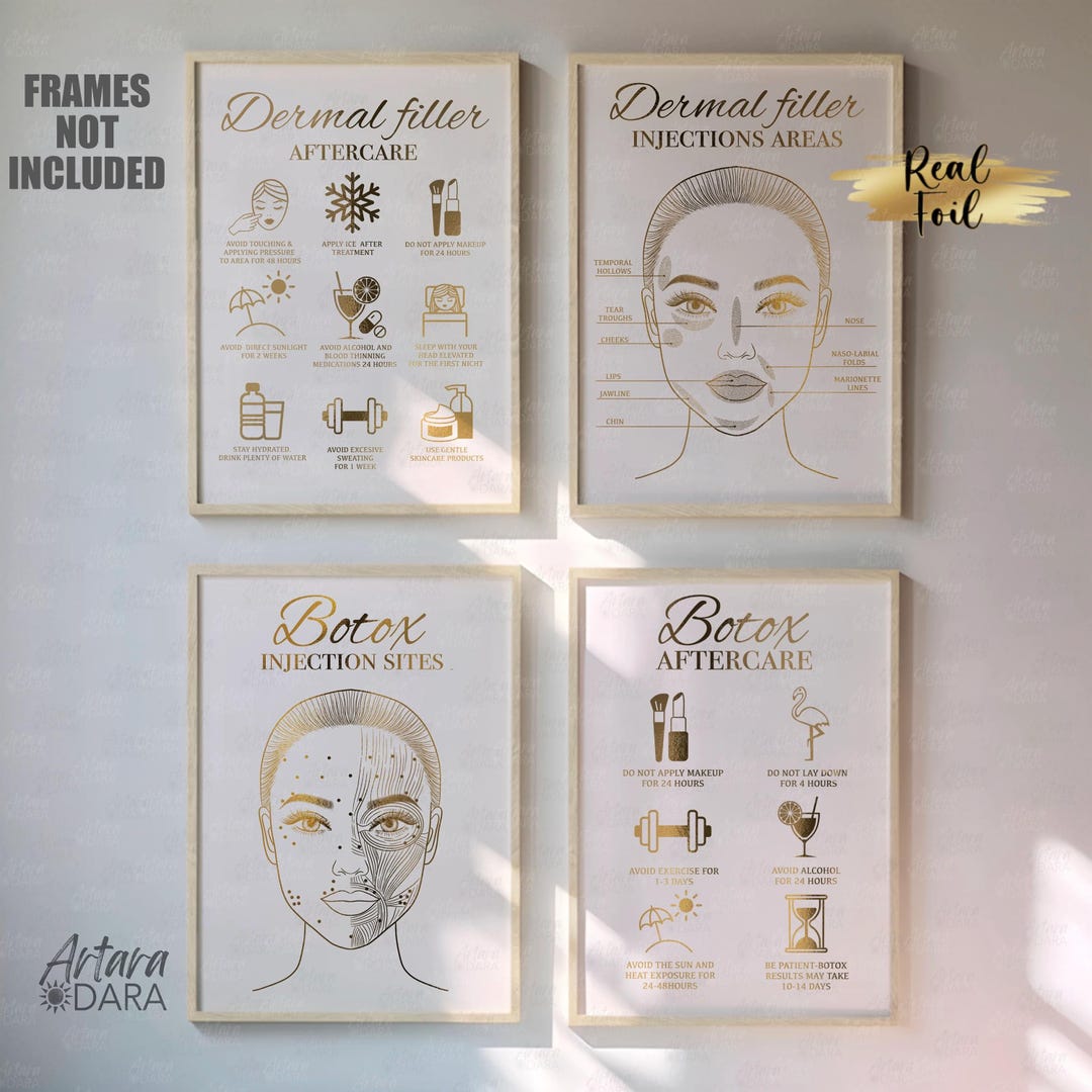 Cosmetic Injection Art, Real Foil Print, Beauty Clinic Decor, Botox ...