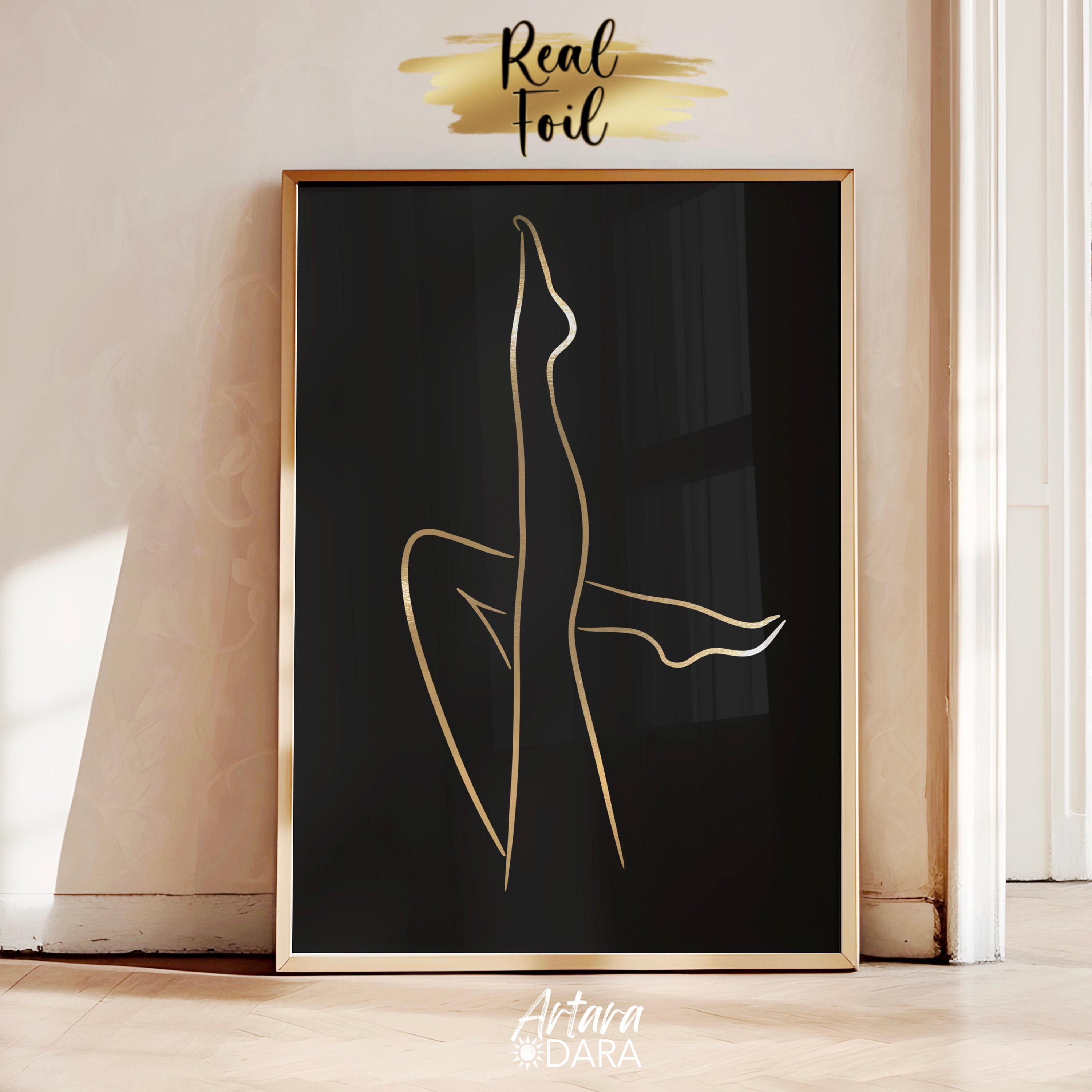 Gold Foil Waxing Salon Poster Set: Wax Styles & Aftercare Art - Etsy