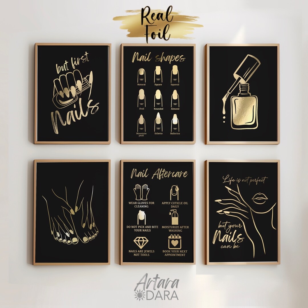 Nails Salon Decor, Real Foil Print, Nails Quotes, Manicure Art, Nail ...