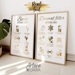 Botox Dermal Filler Aftercare Poster Set, Beauty Clinic Decor - Etsy