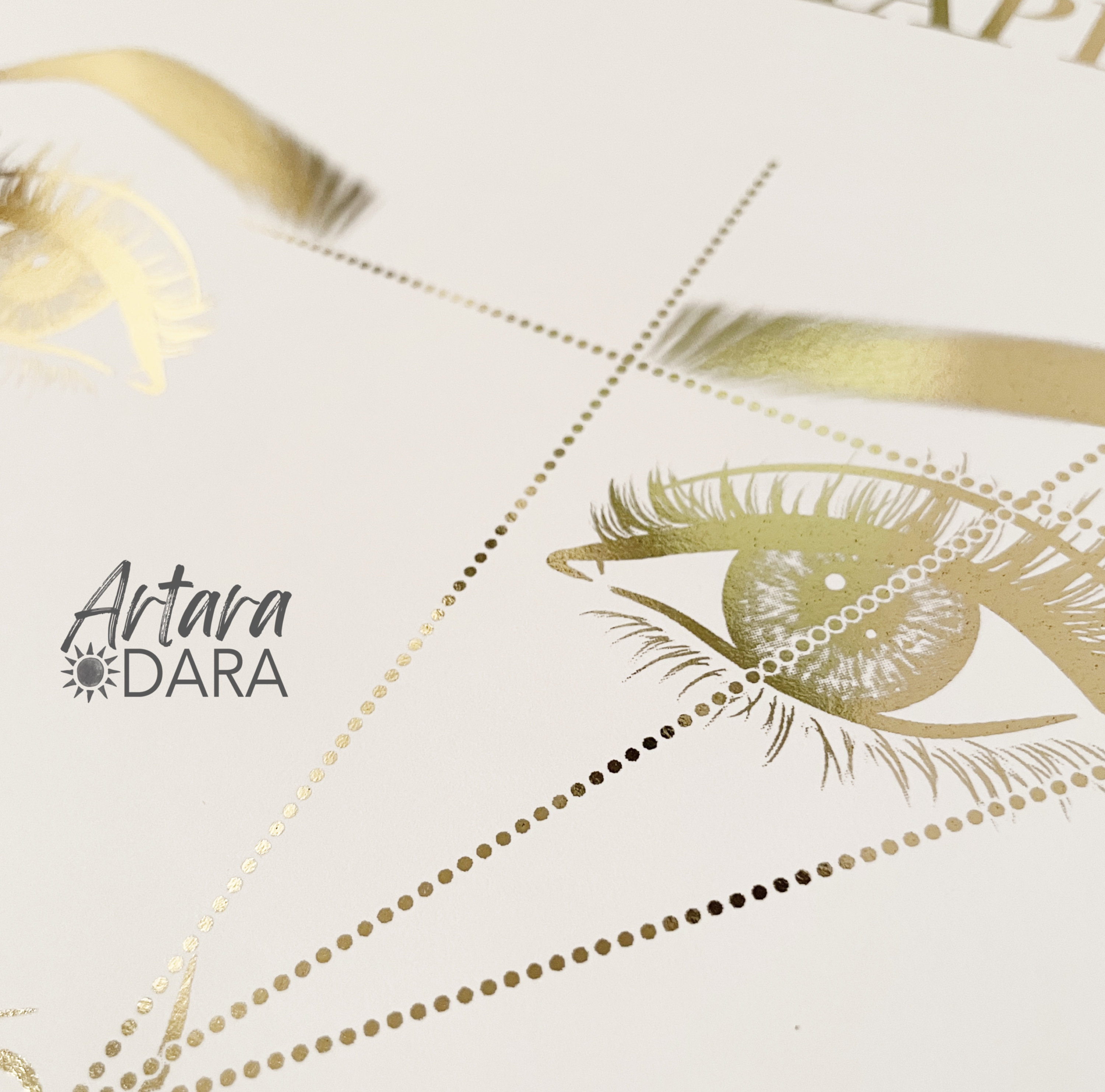 Brow Mapping Poster, Real Foil Print, Microblading Art, Brow Shape ...