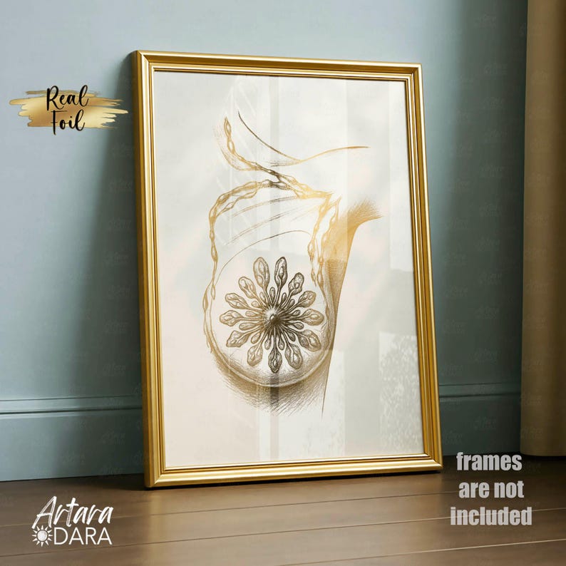 Gold Foil Breast Anatomy Poster – Self-exam Print (set of 2) - Etsy