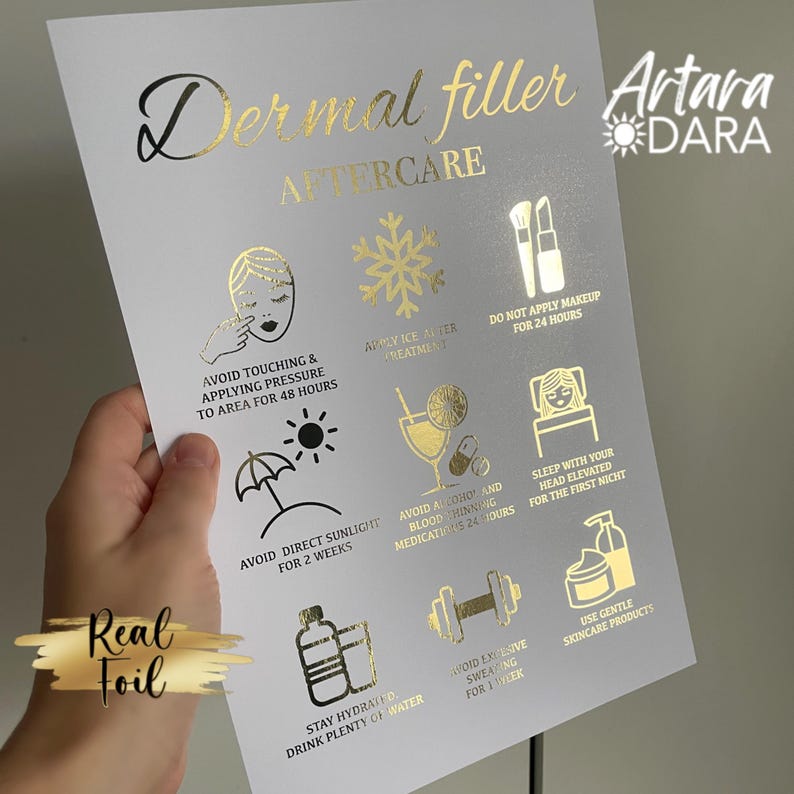 Botox Dermal Filler Aftercare Poster Set, Beauty Clinic Decor - Etsy