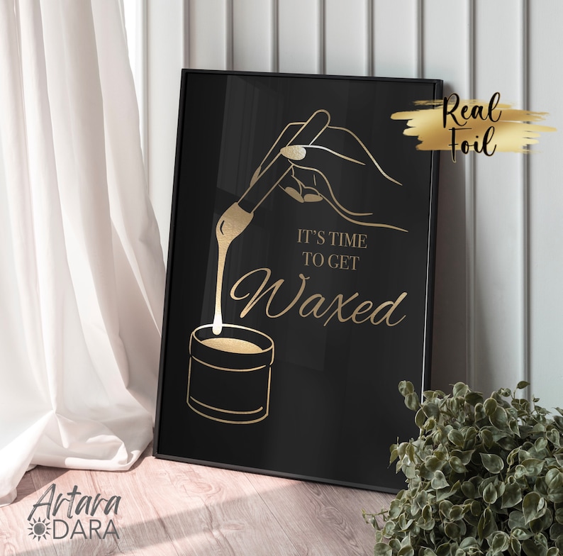Wax Tech Poster, Real Foil Print, Waxing Poster, Wax Technician Gift ...